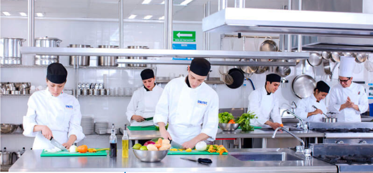 Las estaciones de trabajo de una cocina profesional